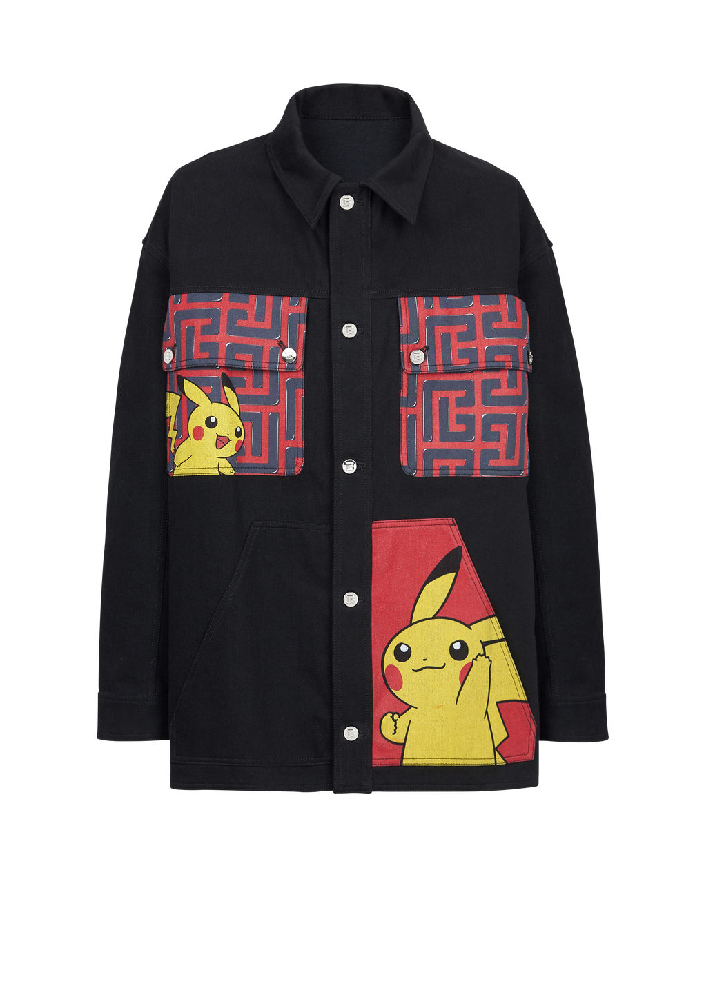 Unisex - Denim jacket with Pokémon print - Men | BALMAIN