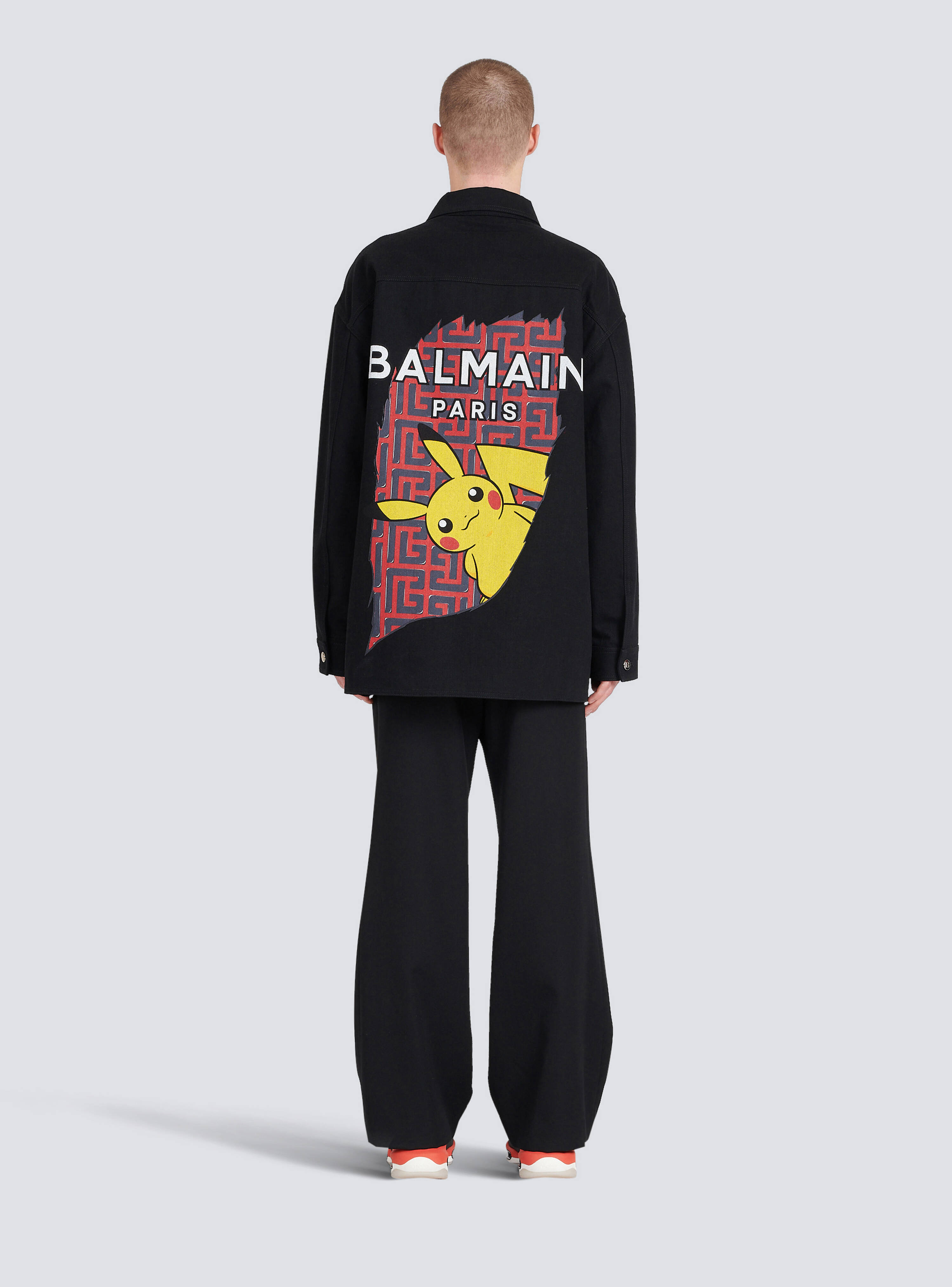 Unisex - Denim jacket with Pokémon print - Men | BALMAIN